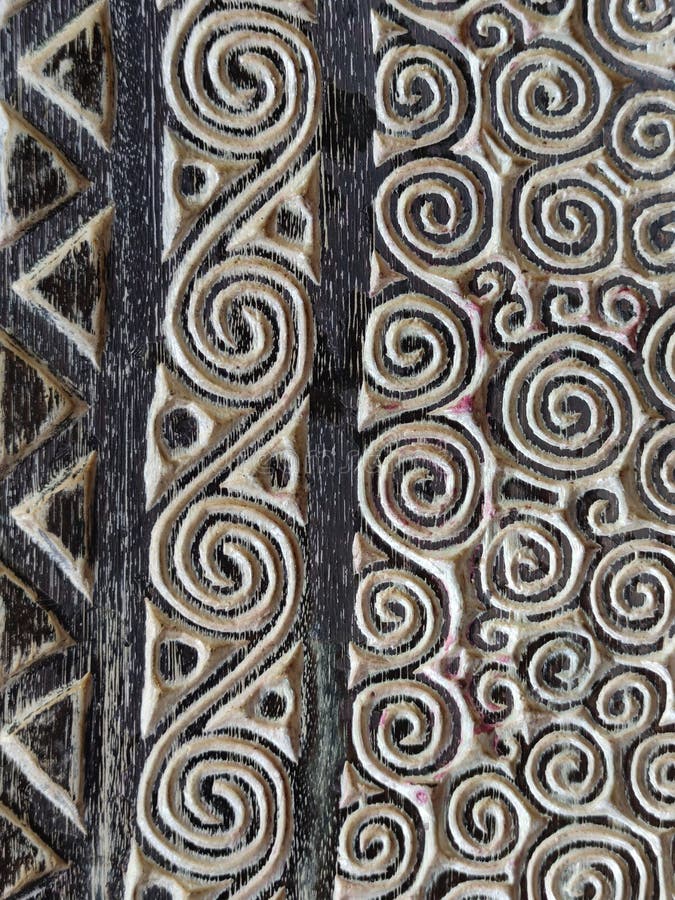 Engrave Wood with Circular Pattern Stock Photo - Image of java ...