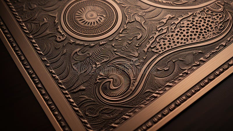 Engraved bronze texture stock illustration. Illustration of decorative ...