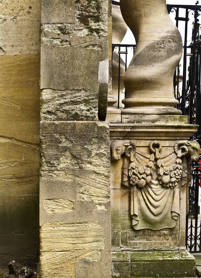 Engraved Detail on Base of Pillar Stock Image - Image of column ...