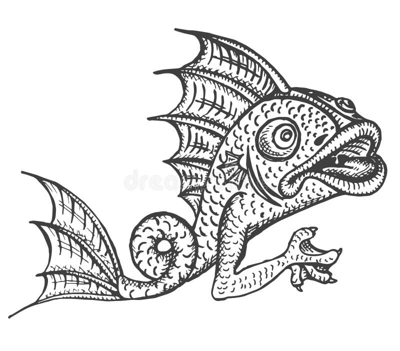 Fish Gargoyle Stock Illustrations – 11 Fish Gargoyle Stock ...