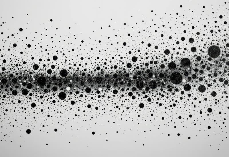 Engraved Grainy Dots Dissolve in Stipple and Pointillism Style. Stock ...