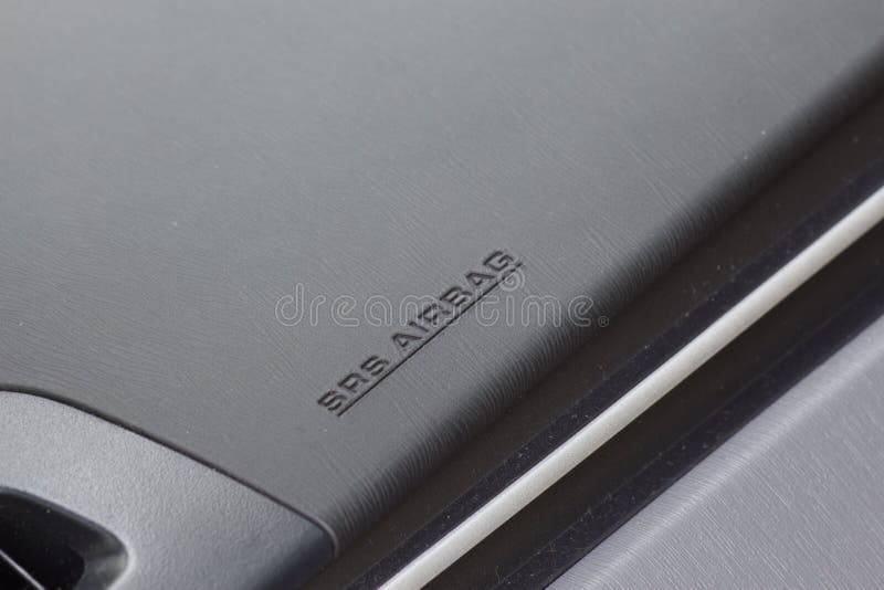 Engraved SRS-Airbag Text on Dashboard Stock Photo - Image of grey ...