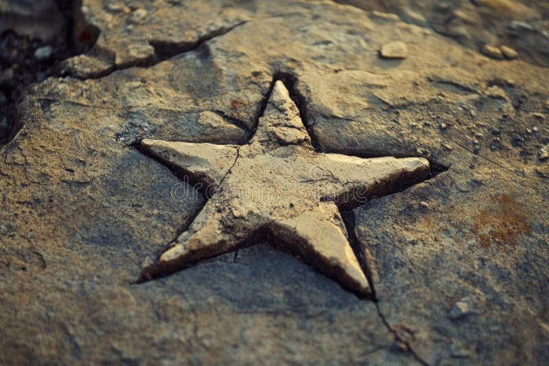 Engraved Star on Stone Texture Design for Abstract Background Concept ...