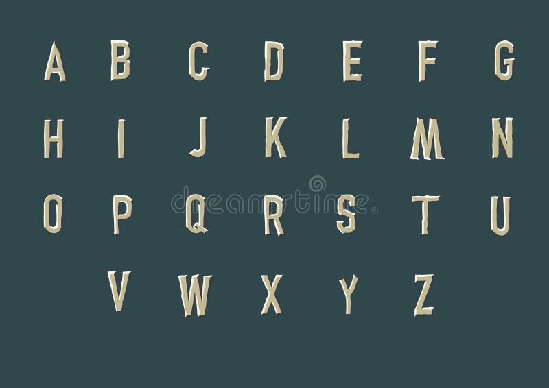 Engraved on Stone Font, Alphabet Letters Stock Vector - Illustration of ...