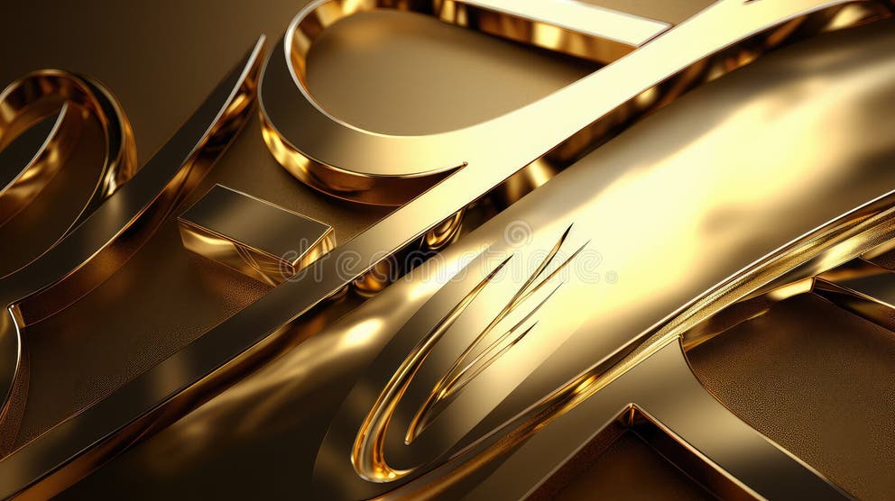 Engraved text effects gold stock illustration. Illustration of depth ...