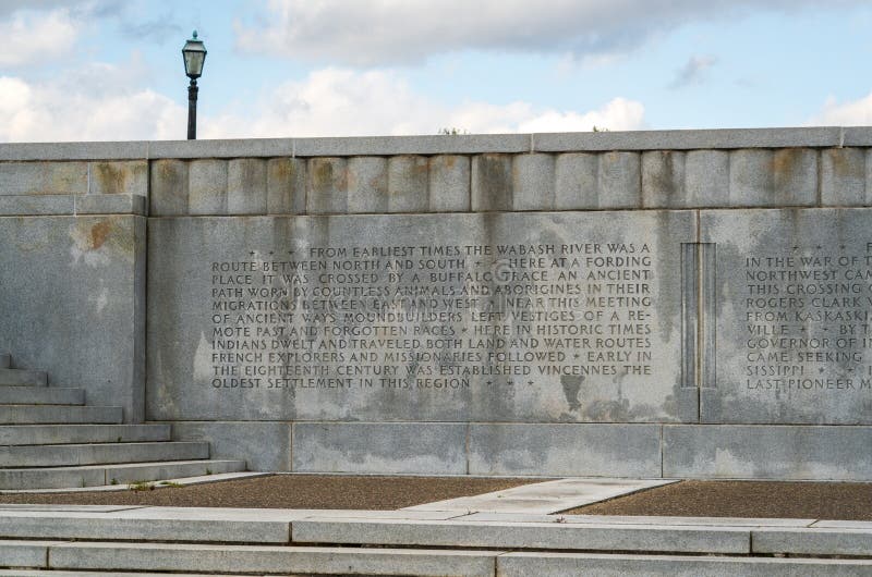 Engraved Wall at George Rogers Clark National Historical Park Stock ...