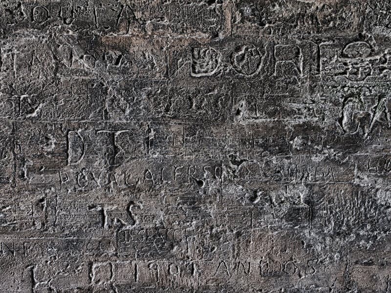 Engraved Wall Writings stock image. Image of engraved - 134041363