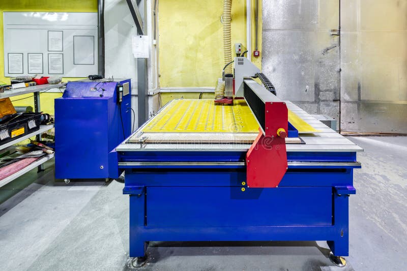 Engraving CNC Milling Machine in the Process. Stock Image - Image of ...