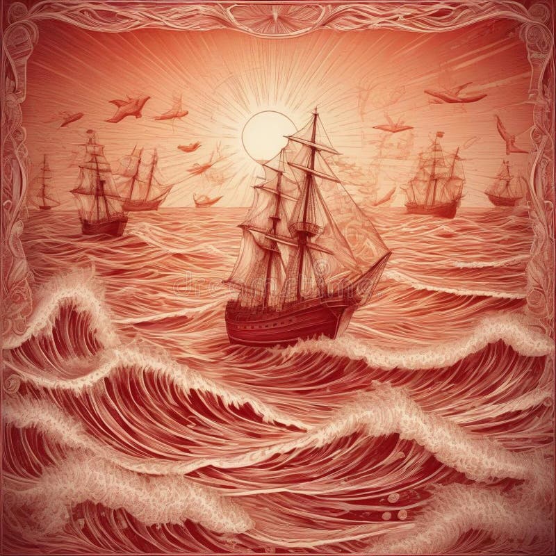 Engraving Hand-Drawn Pattern Collection Burp Stock Illustration ...