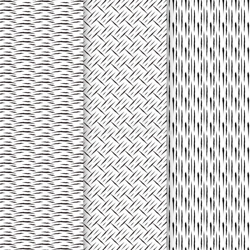 Engraving Hand Drawn Pattern Collection Vector Illustration. Stock ...