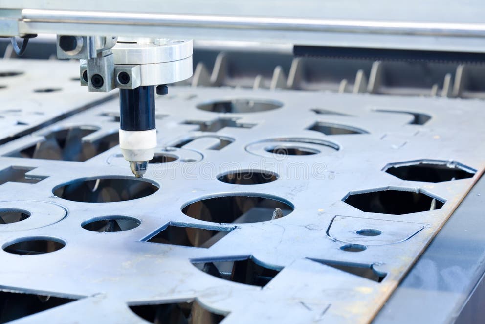 Engraving Machine Cuts Out Circle on the Metal Stock Photo - Image of ...