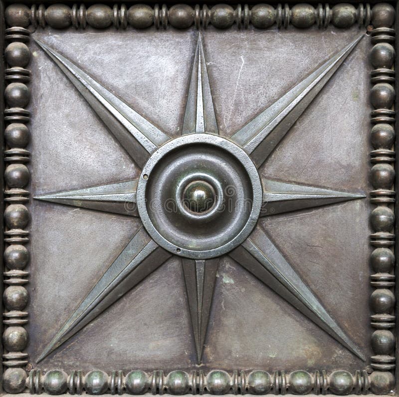 Metal Star on Wooden Fence Post Stock Photo - Image of fence, pole ...