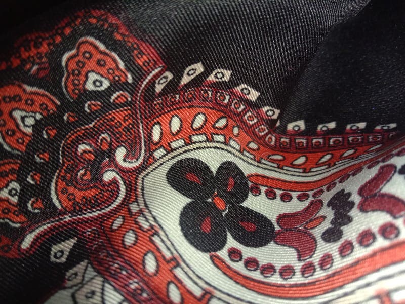 Engraving in Red and White, on Black Cloth Editorial Photography ...