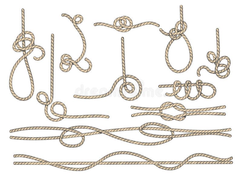 Engraving Rope Design Elements Stock Vector - Illustration of cable ...