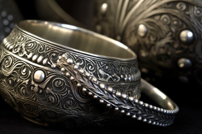 Engraving Tools Next To Silver Piece Stock Illustration - Illustration ...