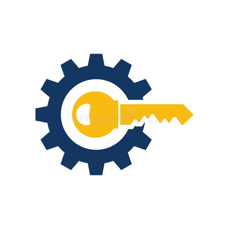 Engrenagem Chave Logo Icon Design Ilustração do Vetor - Ilustração de ...