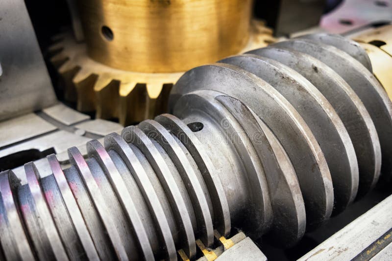 Engrenagem De Sem-fim Velha Da Maquinaria Industrial Imagem de Stock ...