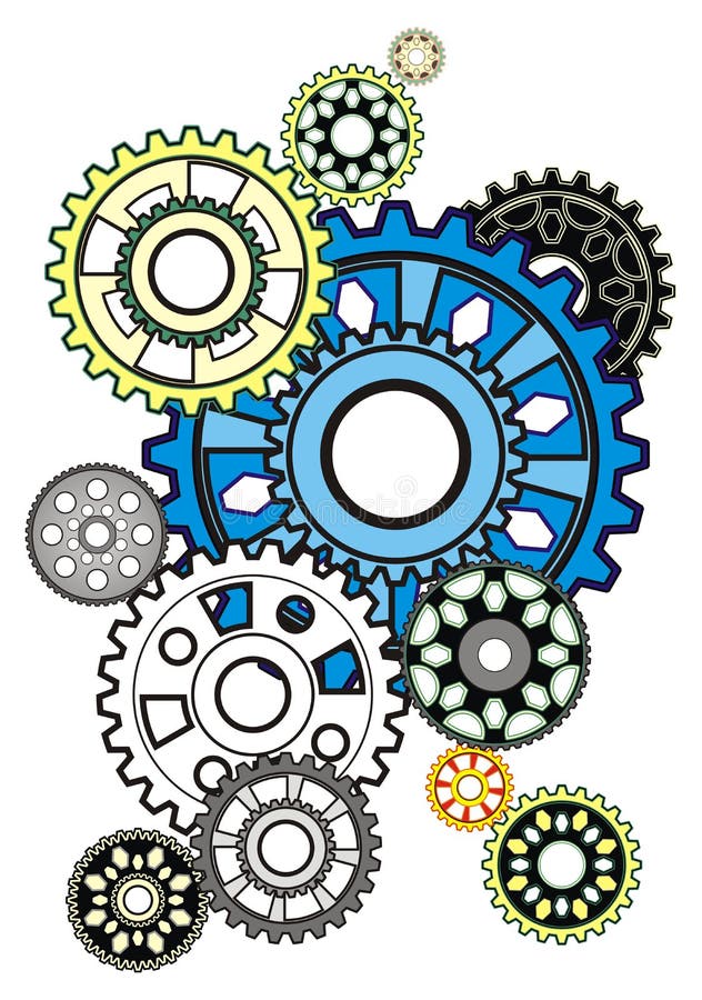 Engrenagens Coloridas Ilustração Stock Ilustração De Conceito 25515405