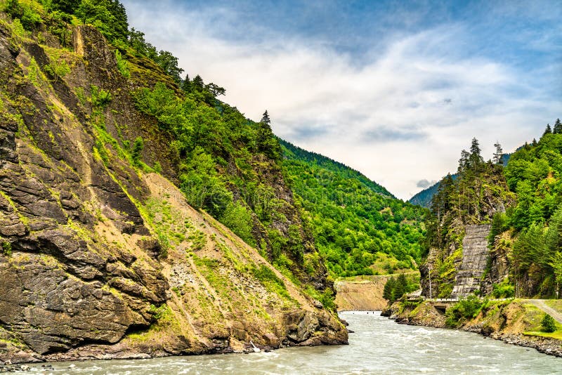 The Enguri, a Mountain River in Georgia Stock Photo - Image of ...