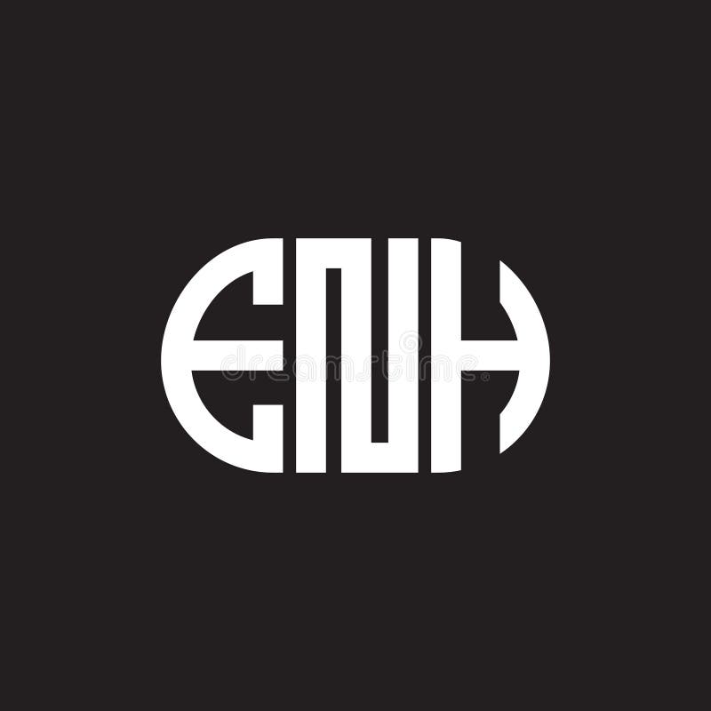 ENH Letter Logo Design on Black Background. ENH Creative Initials ...