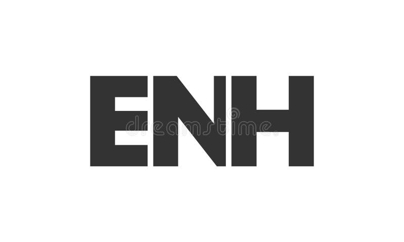 ENH Logo Design Template with Strong and Modern Bold Text. Initial ...