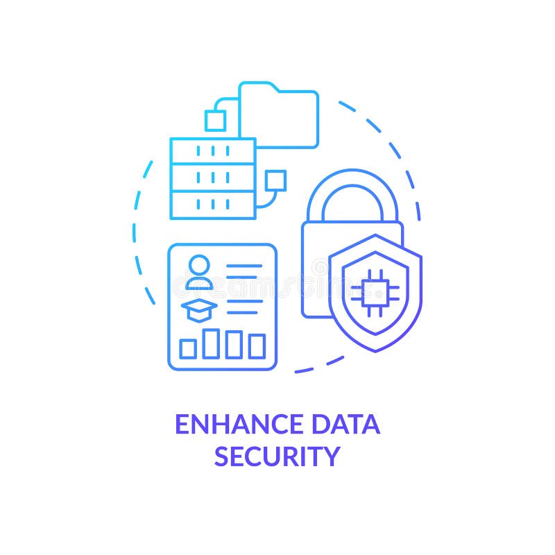 Enhance Data Security Blue Gradient Concept Icon Stock Vector ... Enhance Data Security Blue Gradient Concept Icon Stock Vector ...