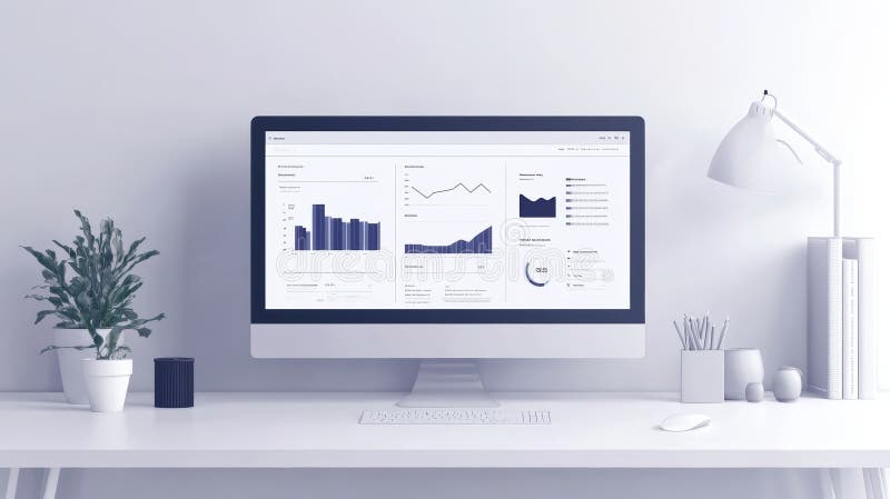Enhance Productivity in a Minimalist Workspace, Desktop Computer Setup ...