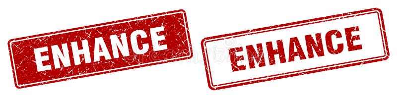 Enhance Stamp Set. Enhance Square Grunge Sign Stock Vector ...