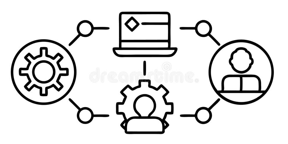 Collaboration Icons with Line Editing – Customizable & Scalable Vector ...