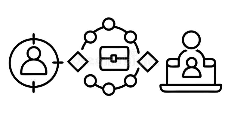 Collaboration Icons with Line Editing – Customizable & Scalable Vector ...