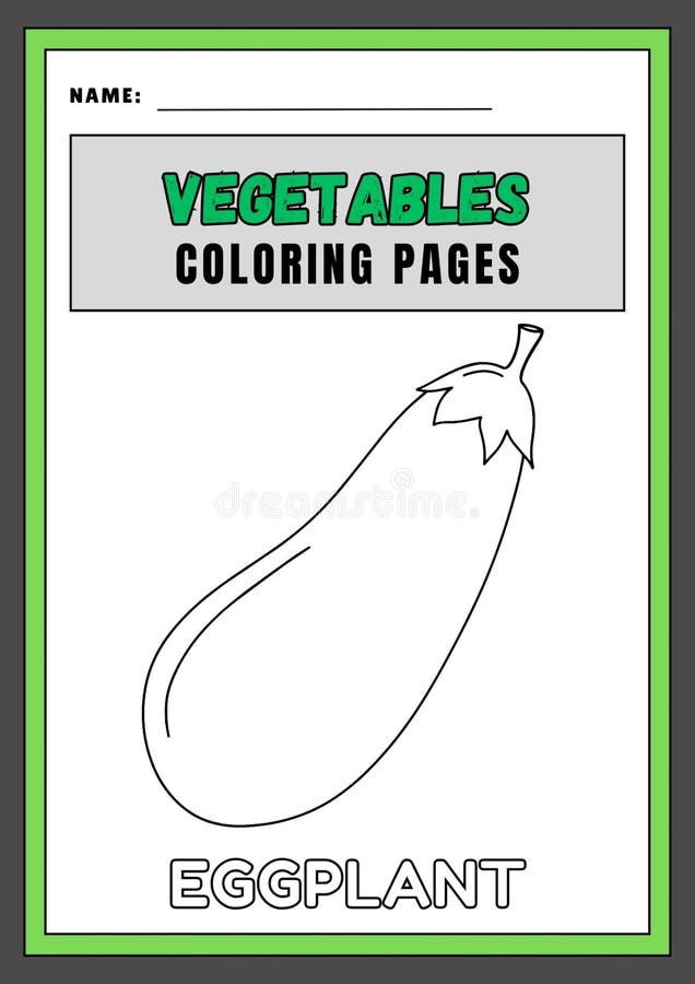 Fun and Educational: Coloring Time with Vegetables for Children Stock ...