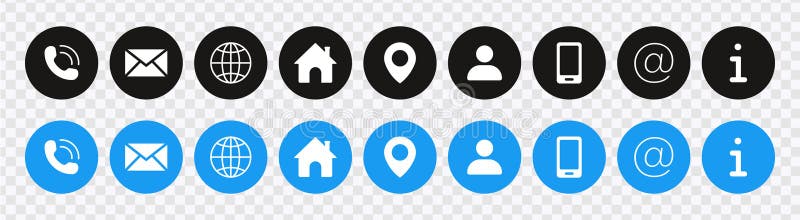 "Modern Communication Icons - Contact Us Vector Designs on Dreamstime ...