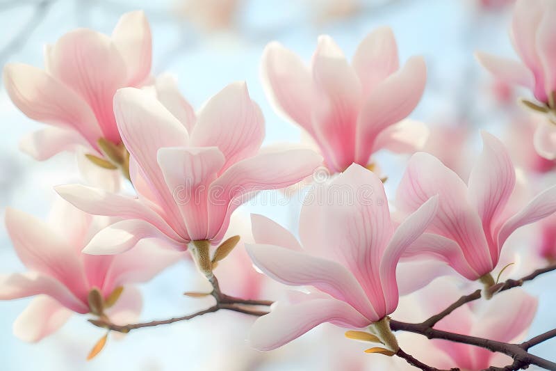 Springtime Magic Blossoming Nature Landscape Stock Illustration ...