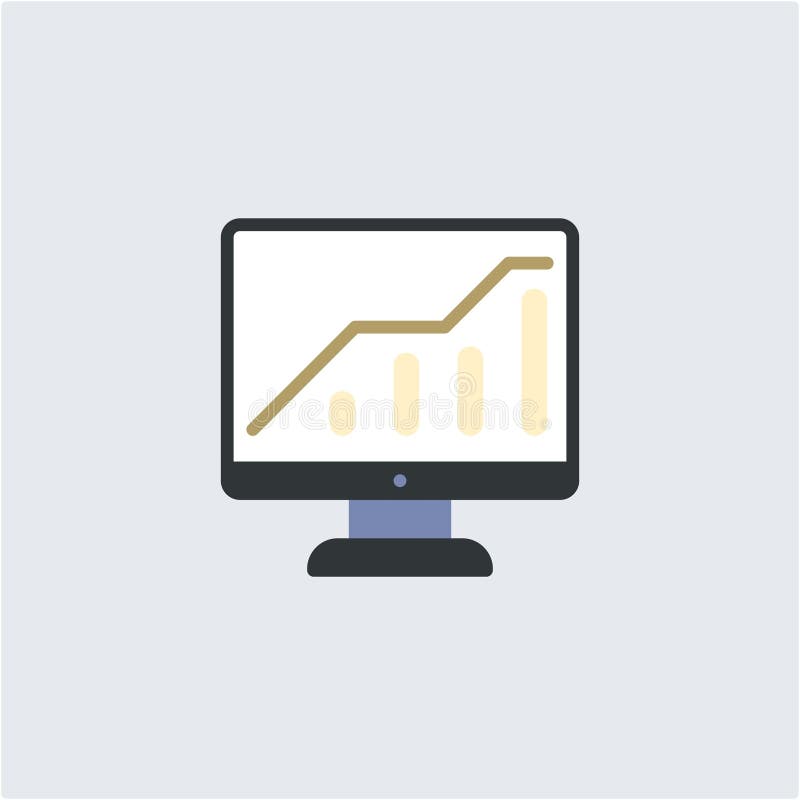 Analyzing Computer Monitor Statistics for Data Insights Stock Vector ...