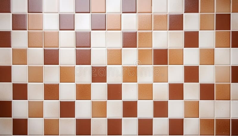 Geometric Grid Pattern Light Brown Ceramic Tile Wall Texture Stock ...