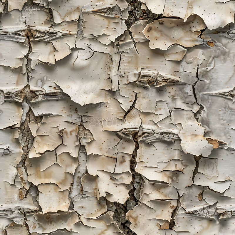 Ppaer Birch Bark Peeling from a Tree, Seamless Repeating Pattern Stock ...
