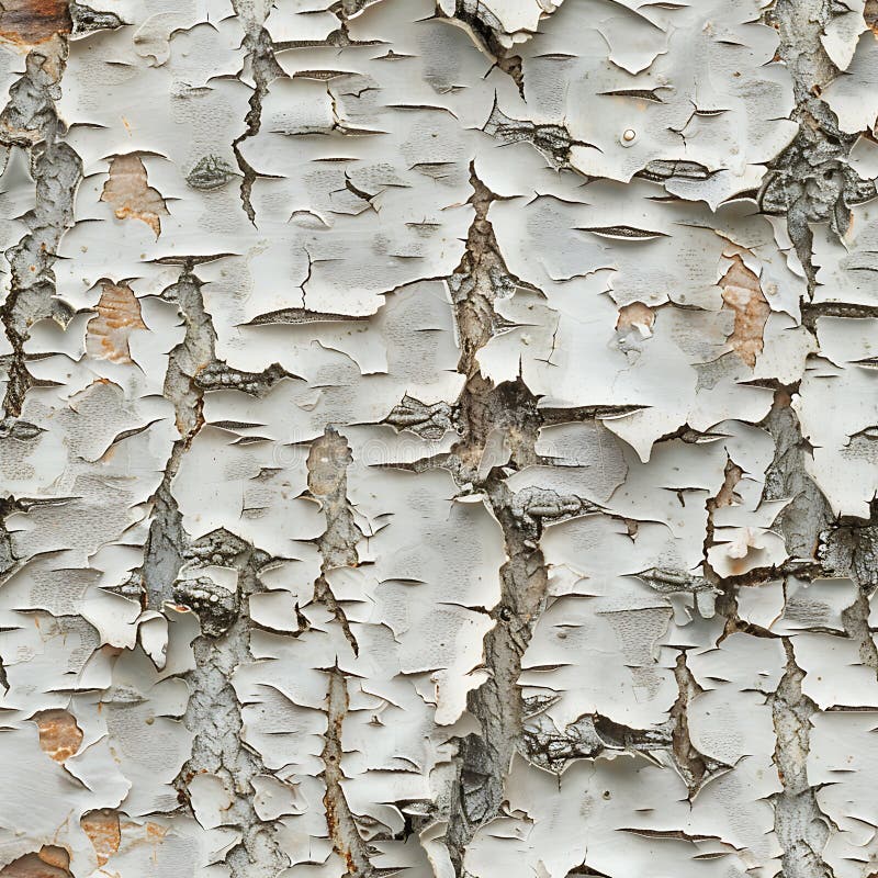 Ppaer Birch Bark Peeling from a Tree, Seamless Repeating Pattern Stock ...