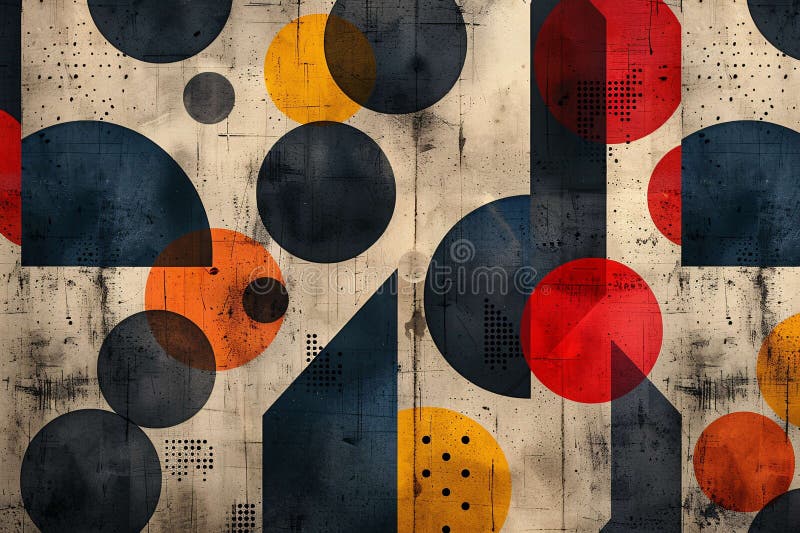 Modern Geometric Design in Neutral Colors. Stock Illustration ...