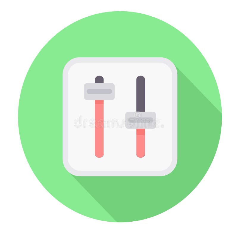 Modern Flat Design Audio Mixer Icon for Digital Interfaces Stock ...