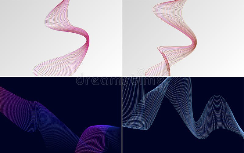 Enhance Your Presentation with this Set of 4 Geometric Wave Backgrounds ...