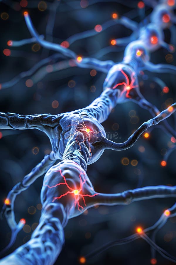 Enhanced Brain X Ray Illustration Revealing Neural Pathways for ...