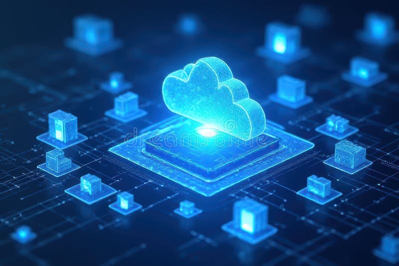 Enhanced Cloud Platform for PaaS Deployment Stock Illustration ...