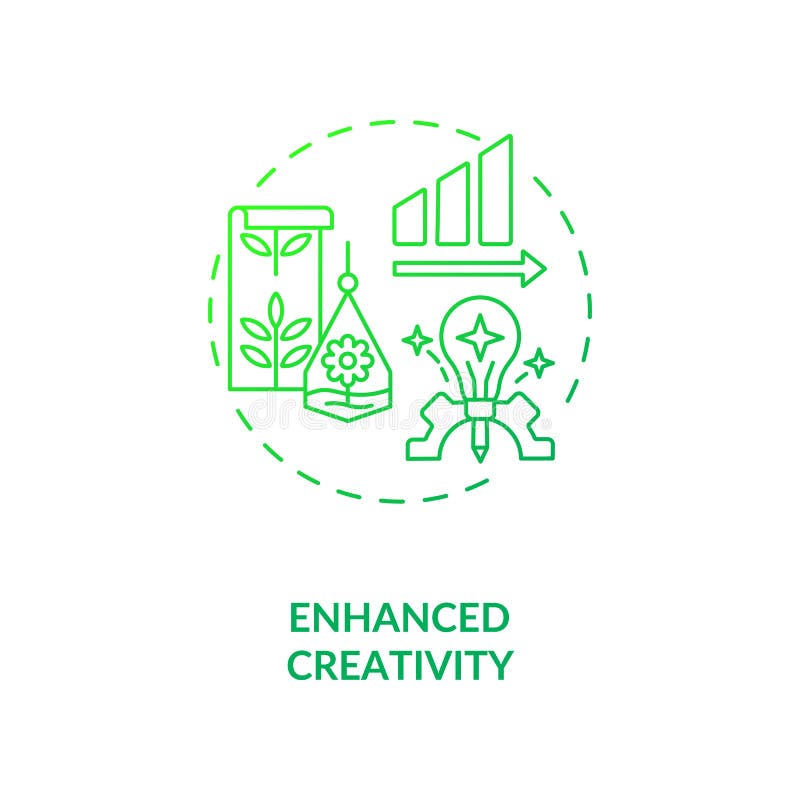 Enhanced Learning Experience Blue Gradient Concept Icon Stock Vector ...