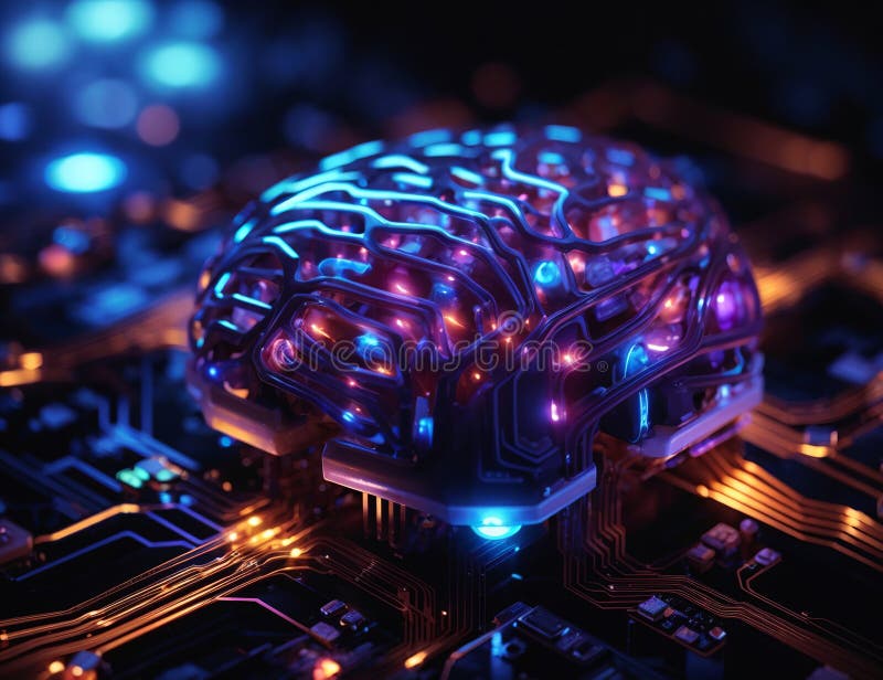 Enhanced Humanity, AI Microprocessor Chips in the Brain Stock ...