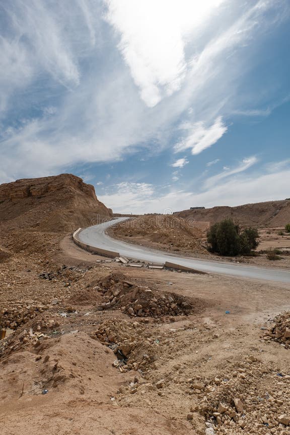 The Rocky Landscape and a Road Near Riyadh, Saudi Arabia S Wadi Hanifa ...