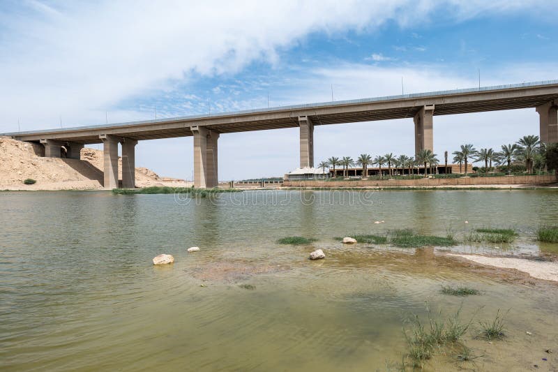 A Large Bridge Crossing Over the Wadi Hanifa in Riyadh, Saudi Arabia ...