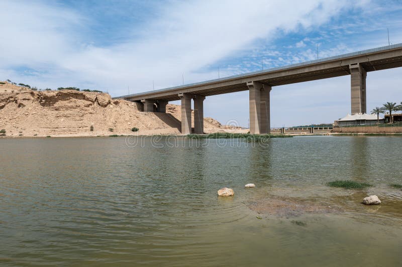 A Large Bridge Crossing Over the Wadi Hanifa in Riyadh, Saudi Arabia ...