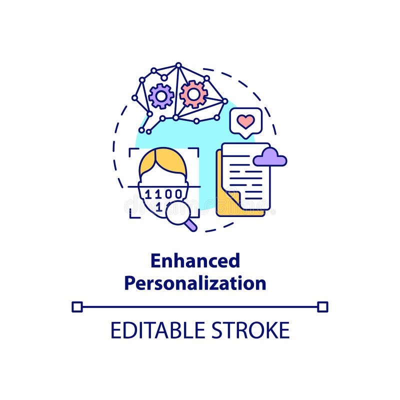 Enhanced Personalization Concept Icon Stock Vector - Illustration of ...