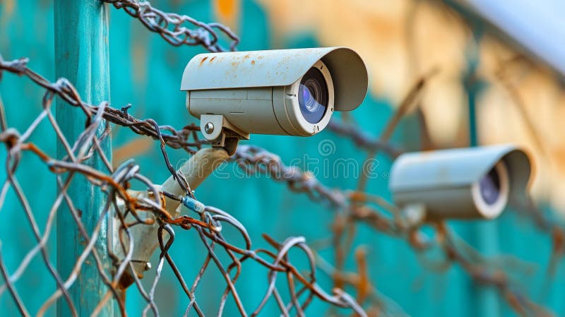 Enhanced Security Measures, Surveillance Camera Mounted on a Sturdy ...