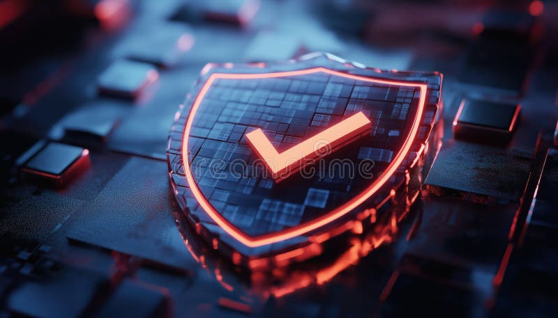 Enhanced Security and Protection with Shield Check Mark Stock Photo ...